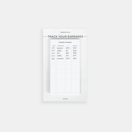 Expense Tracker Sticky Notes | Ronnie and Co – Ronnie & Co