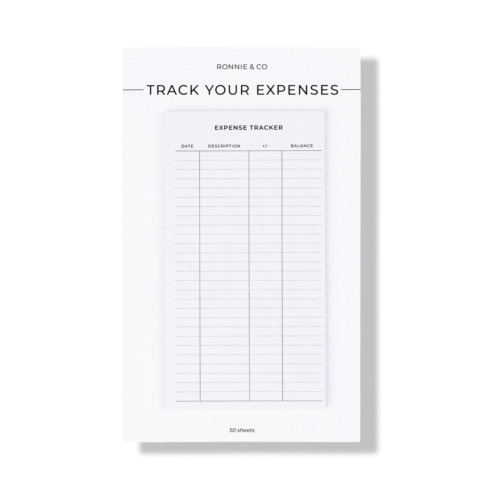 Expense Tracker Sticky Notes | Ronnie and Co