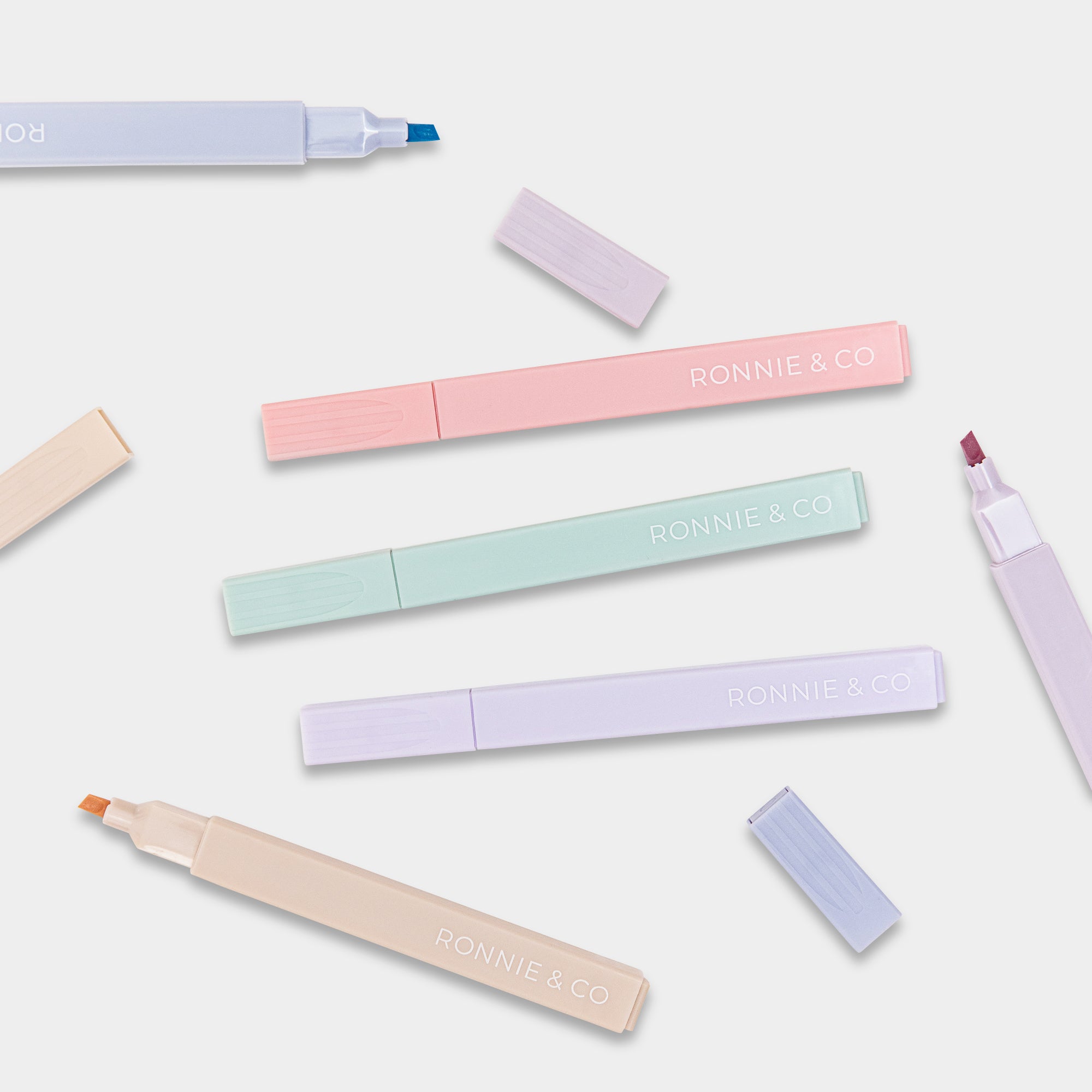 Soft Pastel Highlighters 6 pack – Ronnie & Co